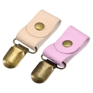 Hat Clips for Travel, 2pcs PU Leather Hat Clips for Bag(Apricot, Purple ...
