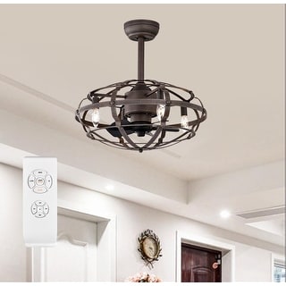 Modern Enclosed Ceiling Fan Indoor with Remote Control and Bladeless ...