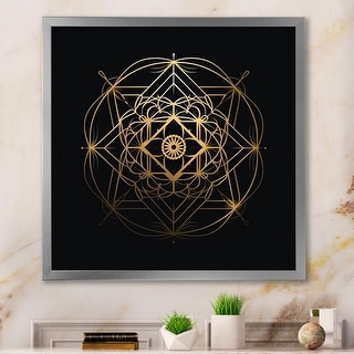 Designart "Occult Visions Gold Sacred Geometry Visions" Modern ...