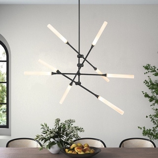 6/8-Light Mid-Century Modern Linear Sputnik LED Chandelier Tiered ...