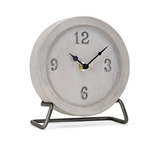 IMAX Home 18368 6-1/4" x 7" Moore Analog Desk Clock - Gray - Bed Bath ...