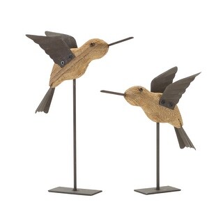 Set of 2 Bird on Stand Tabletop Figurines 8" - Bed Bath & Beyond - 37528357