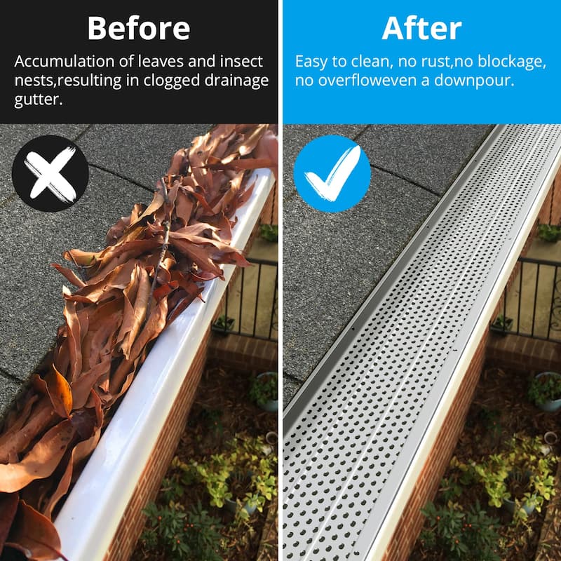 Gutter Guard, Leaf Filter Gutter System fits Any Roof Gutter Type ...