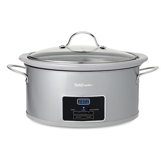 Betty Crocker 6-Quart Oval Digital Slow Cooker, Programmable Crock Pot ...