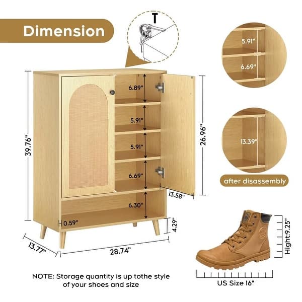 Shoe Storage Cabinet with Adjustable Plates,for living room - Bed Bath ...