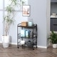 3-Tier Rolling Kitchen Cart, 2 Sliding Fruit Baskets, Side Hooks ...