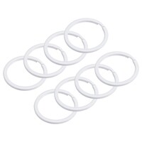 Split Keychain Rings, 30mm/1.2inch Round Flat Key Holder, White, 8Pcs ...