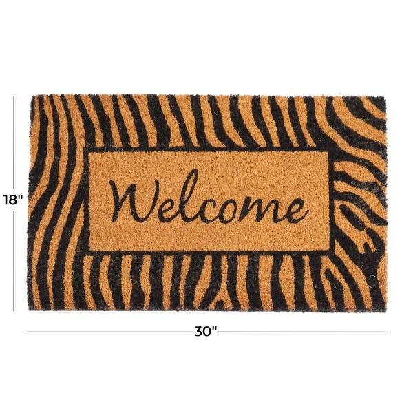 Brown Coir Traditional Door Mat 30" x 18" - Bed Bath & Beyond - 34805116