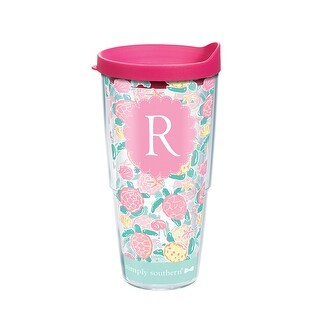 Simply Southern Pastel Turtle Initial R 24 oz Tumbler with lid - Bed ...
