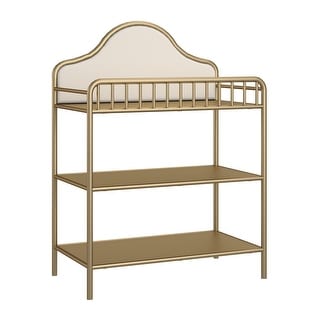 Piper Upholstered Metal Changing Table, Gold - Bed Bath & Beyond - 37247367