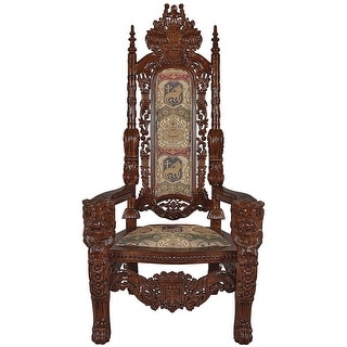 Design Toscano The Lord Raffles Collection Lion Throne Chair - Bed Bath ...