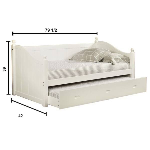 Simon Daybed w/ Twin Trundle in White - Bed Bath & Beyond - 36514028