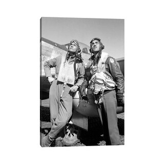 iCanvas "Photo Of Tuskegee Airmen Posing With A P-51D Aircraft" by John ...