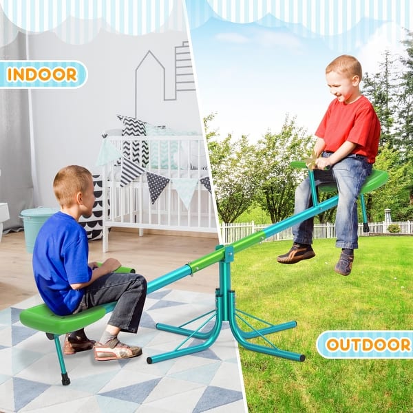 Seesaw Sit and Spin Teeter Totter Heavy Duty Swivel Kids Outdoor Play ...