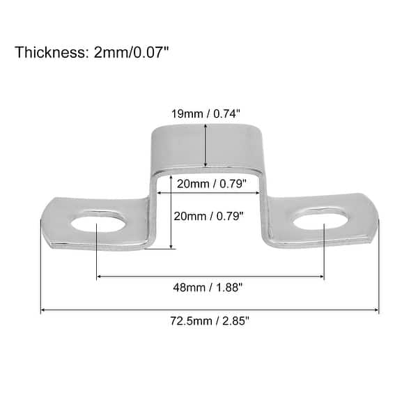 U Shaped Connector Bracket, 304 Stainless Steel, 1Pcs - Bed Bath ...