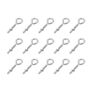 M4x30mm Eye Hooks Screws Bolts Kit 15pcs Hanger Eyelet Hooks Screw w ...