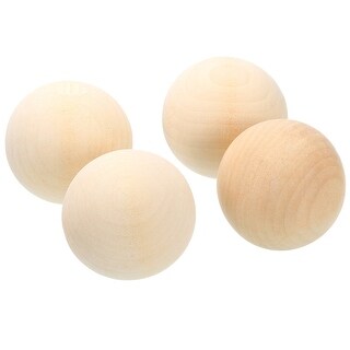 Round Wood Balls Diameter Unfinished Solid Wooden Bead, Small Natural ...