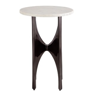 Elk Home Elroy Black Nickel Metal 14 Inch Wide Accent Table - Bed Bath ...