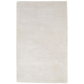 One of a Kind Hand-Tufted Modern 3' x 5' Solid Wool Grey Rug - 3' x 5 ...