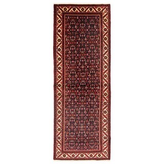 ECARPETGALLERY Hand-knotted Andelz Navy Wool Rug - 3'5 x 9'3 - Bed Bath ...