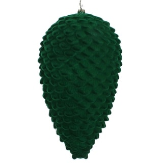 Vickerman 10" Moss Green Flocked Pinecone Christmas Ornament - Bed Bath ...