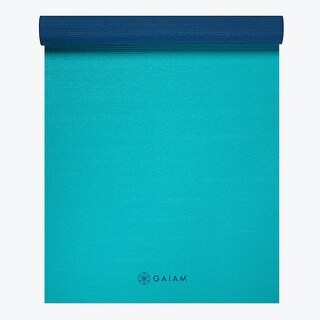 GAIAM Premium 2 Color Yoga Mats (4MM) Open Sea - Blue - Bed Bath ...