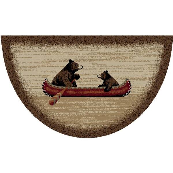 Cozy Cabin Bear Canoe Accent Rug 20"x44" Oval - On Sale - Bed Bath ...