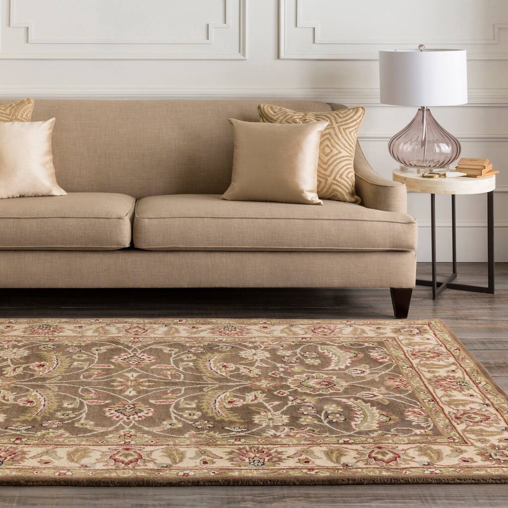 Hand-tufted Coliseum Brown Area Rug - 8' Square - 8' Square - Overstock ...