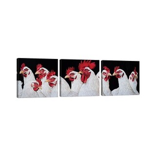 iCanvas "Rooster And Harem" by Clara Bastian 3-Piece Canvas Wall Art ...