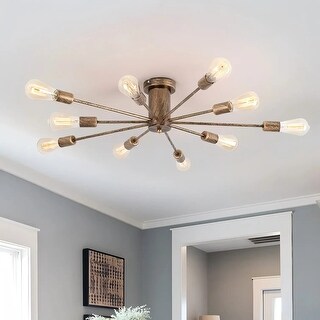 10 Lights Chandelier Dimmable Sputnik Ceiling Light - Bronze - Bed Bath ...