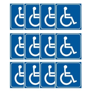 12Pcs Handicap Sign Stickers Vinyl Accessible Sign Disabled Symbol ...