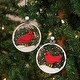 Layered Wood Snowy Cardinal Christmas Ornaments Red Bird Tree ...