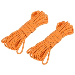 Tent Rope 19.7 Feet 4mm Reflective Guyline Cord Nylon Guy Ropes, 2Pcs ...