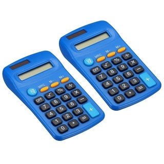 2Pcs Mini Pocket Calculator 8 Digit Display Office Handheld Calculators ...