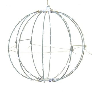 Kurt Adler 12-Inch Cool White Superbright LED Clear Wire Foldable Metal ...