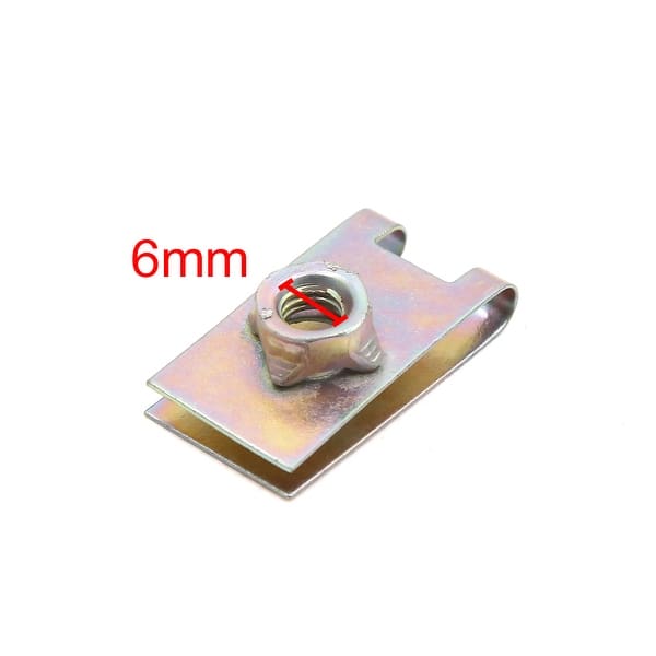 8Pcs 6mm Thread Metal Fastener Bumper U-Type Clips Retainers Rivets ...