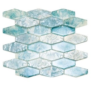 Apollo tile 11" x 12" Verre Matte Aqua Glass Tile (8.6 sq ft/case) - 10 ...
