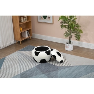 Home 2 Office Soccer Ball Shaped Storage Kids Ottoman - Bed Bath ...