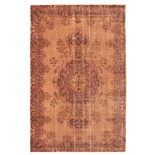ECARPETGALLERY Hand-knotted Color Transition Brown Wool Rug - 5'9 x 7 ...