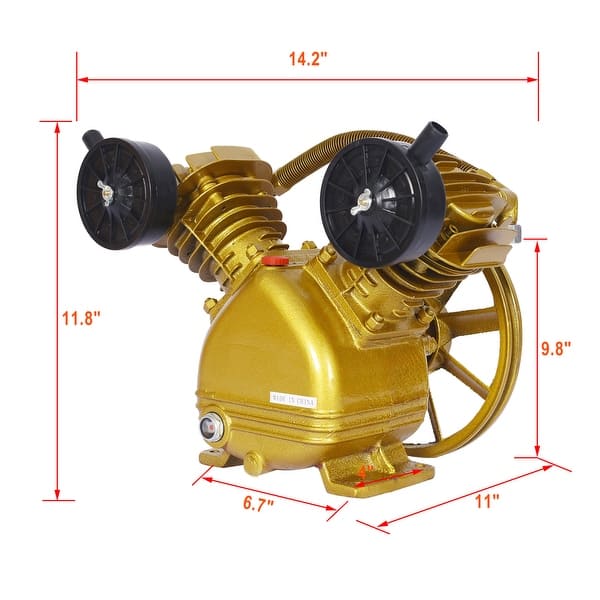 3HP 2 Piston V Style Twin Cylinder Air Compressor Pump - Bed Bath ...