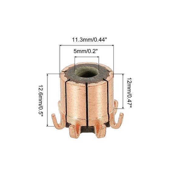 Electric Motor Commutator 7 Gear Teeth 5mm ID 11.3mm OD - Copper - Bed ...