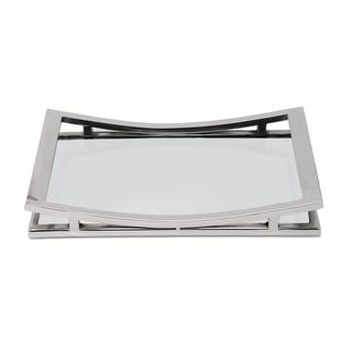 Rectangle Mirror Tray with Silver Walls (2 sizes) - Bed Bath & Beyond ...