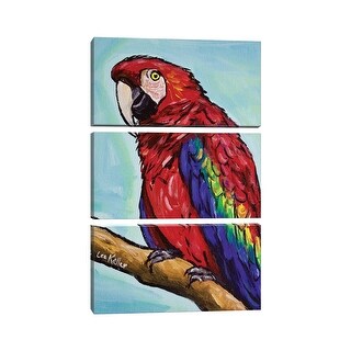 iCanvas "Macaw" by Hippie Hound Studios 3-Piece Canvas Wall Art Set ...
