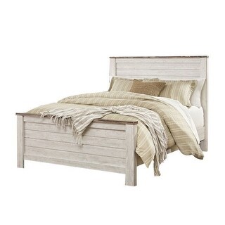 Queen Panel Bed in Whitewash - Bed Bath & Beyond - 39202117