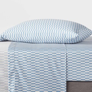 Twin/Twin XL Cotton Sheet Set Blue Print - Bed Bath & Beyond - 39374616