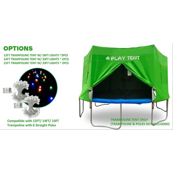 Trampoline Tent Compatible with 12FT/ 14FT/ 15FT Trampoline - 6 ...