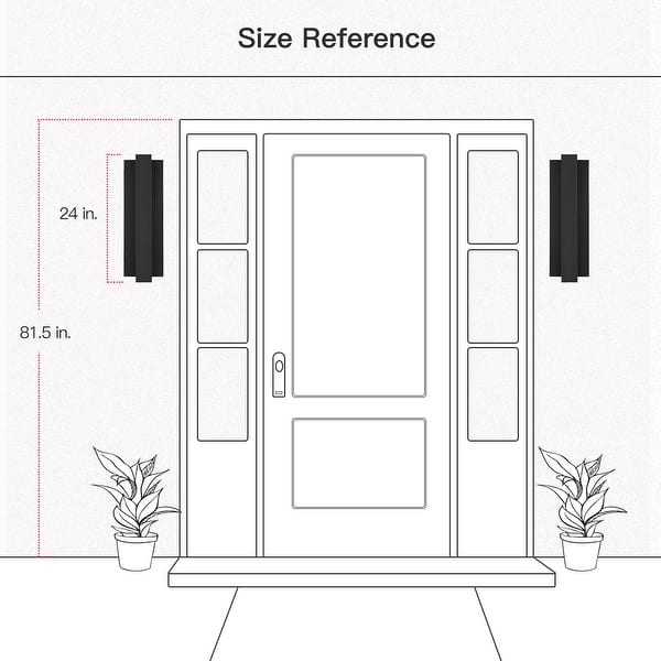 Reflect Black Modern LED Outdoor Wall Sconce Light - 24"H - Bed Bath ...