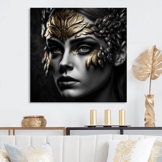 Designart 'Vintage Glam Bohemian Portrait II' Boho Woman Metal Wall Art ...