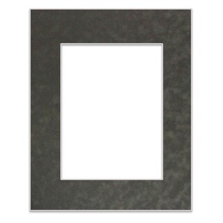 6x10 Mat Bevel Cut for 4x8 Photos - Acid Free Dark Grey Suede Precut ...