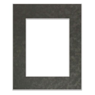 8x10 Mat Bevel Cut for 5x6 Photos - Acid Free Dark Grey Suede Precut ...